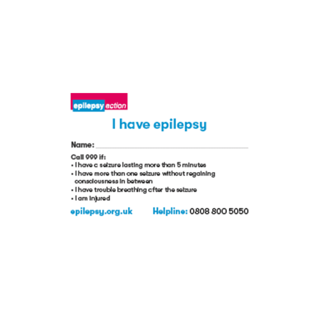 Epilepsy ID card - Epilepsy Action