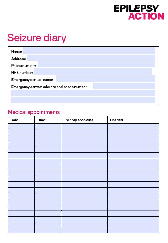Seizure diary download - Epilepsy Action Seizure diary download - Epilepsy Action